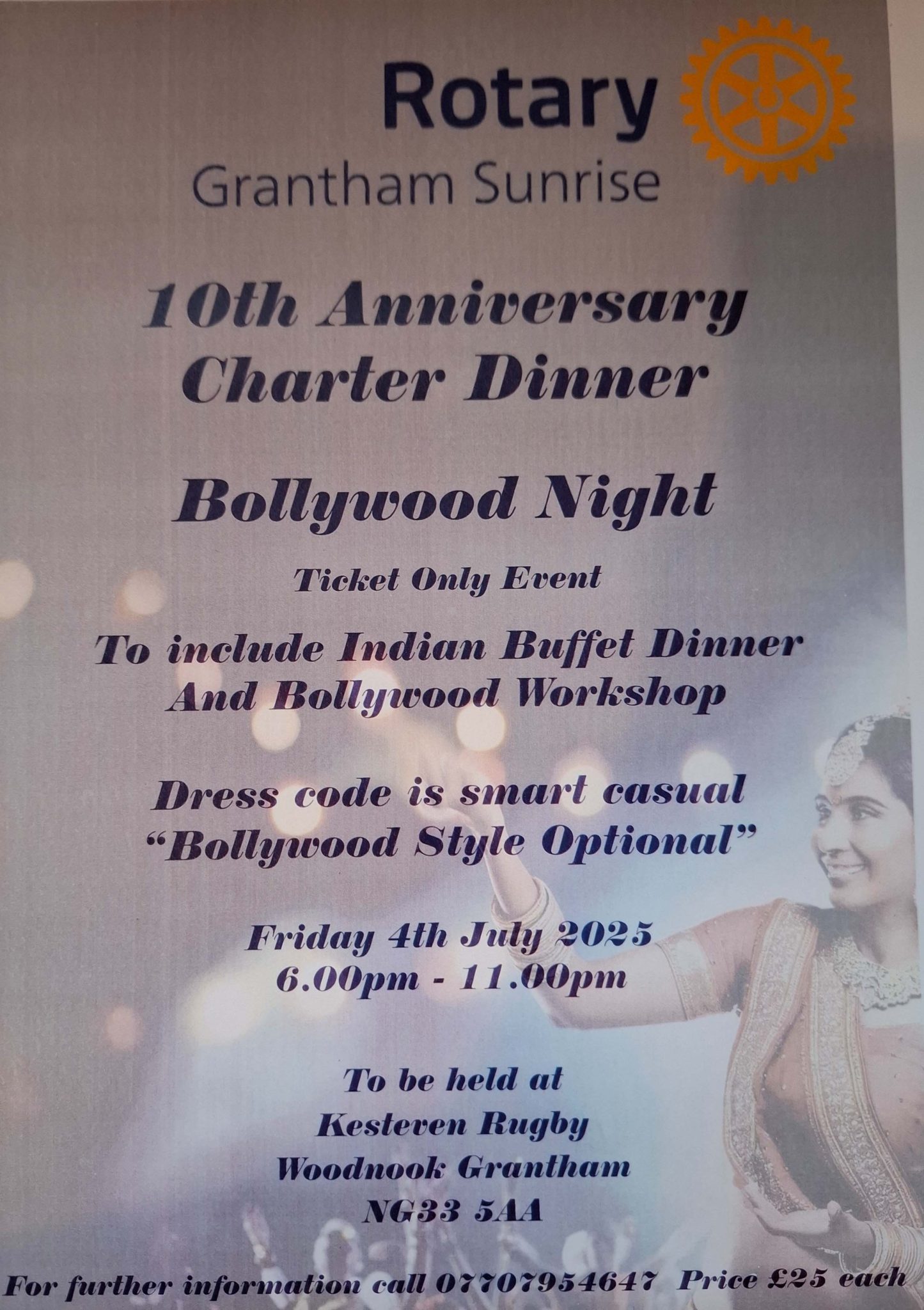Grantham Sunrise Rotary Bollywood Charter Night 2025